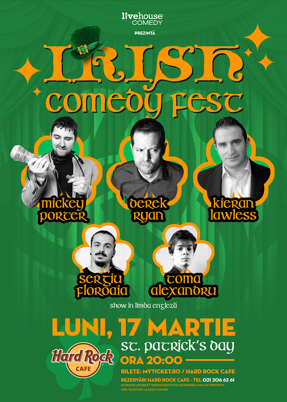 Sarbatoreste Saint Patrick's Day cu Irish Comedy Festival - www.roevents.ro