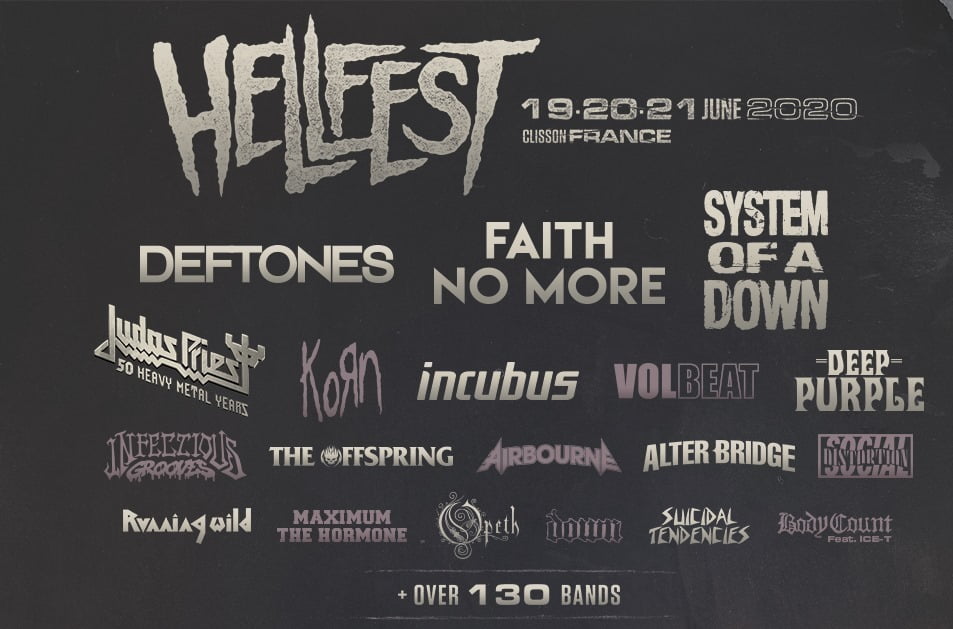 Line-up Hellfest 2020 - www.roevents.ro